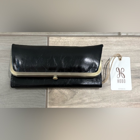 HOBO | Bags | Nwt Hobo Black Rachel Continental Wallet Made Of Leather ...